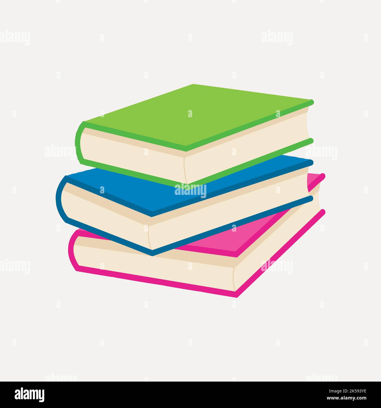 Colorful books clipart, stationery illustration vector Stock Vector ...