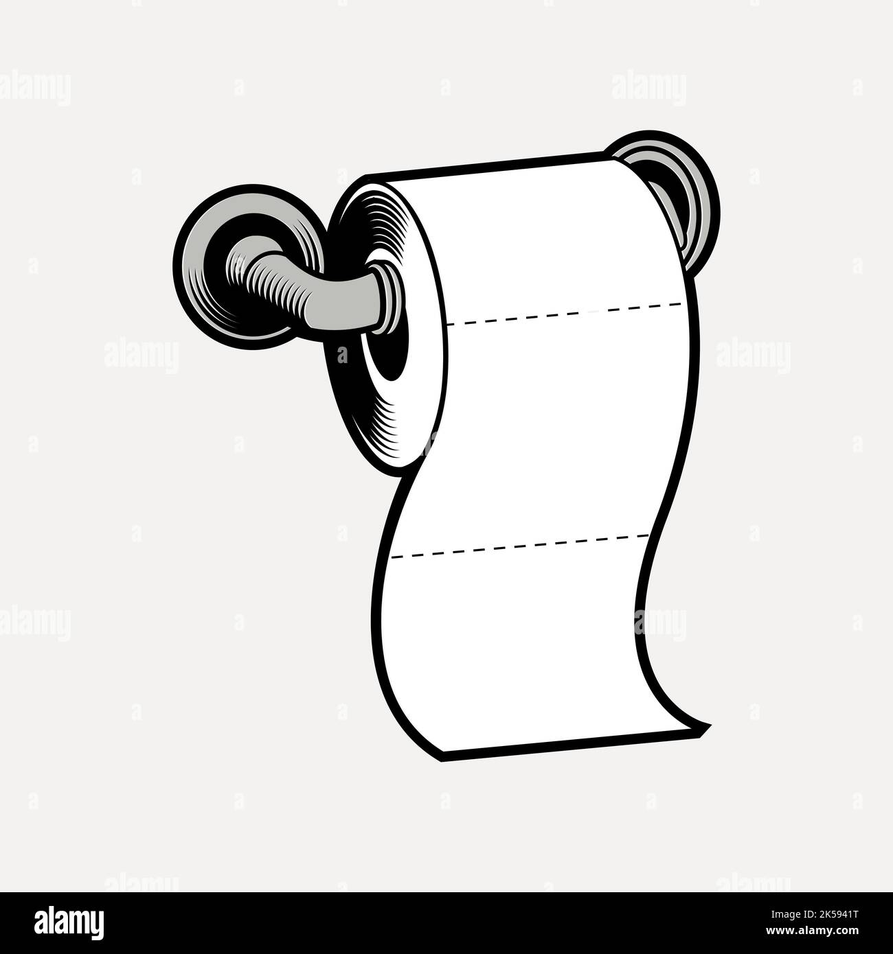 Toilet paper clipart, object illustration vector Stock Vector Image ...