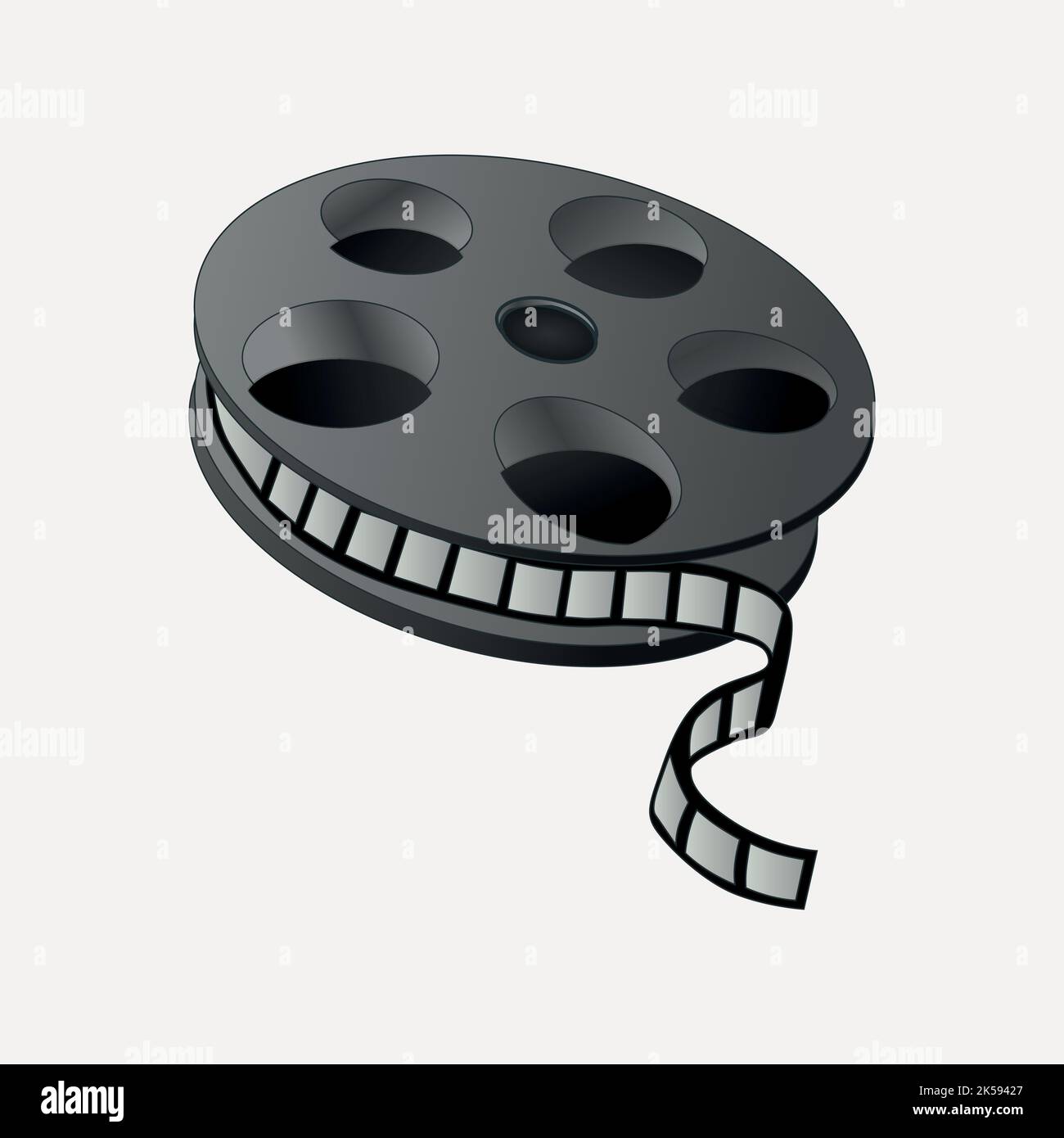 Movie film reel clipart, entertainment illustration vector Stock Vector ...