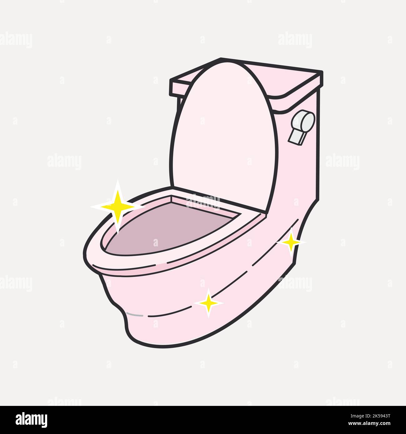 Toilet clipart, sanitary ware illustration vector Stock Vector Image ...