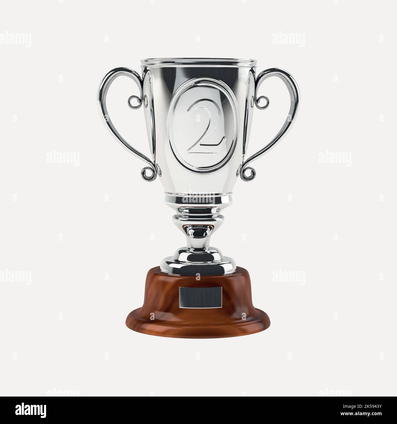 Silver trophy clipart, object illustration vector Stock Vector Image ...