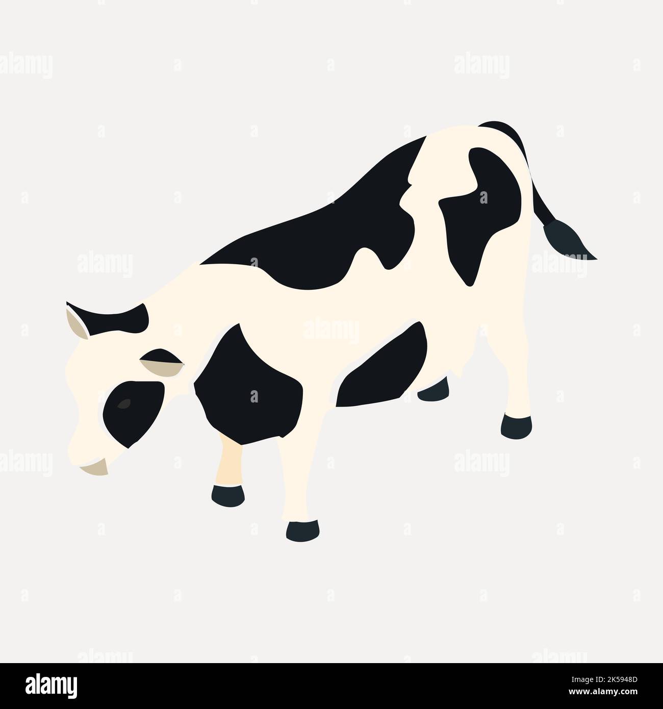 Cow clipart, farm animal illustration vector Stock Vector Image & Art ...