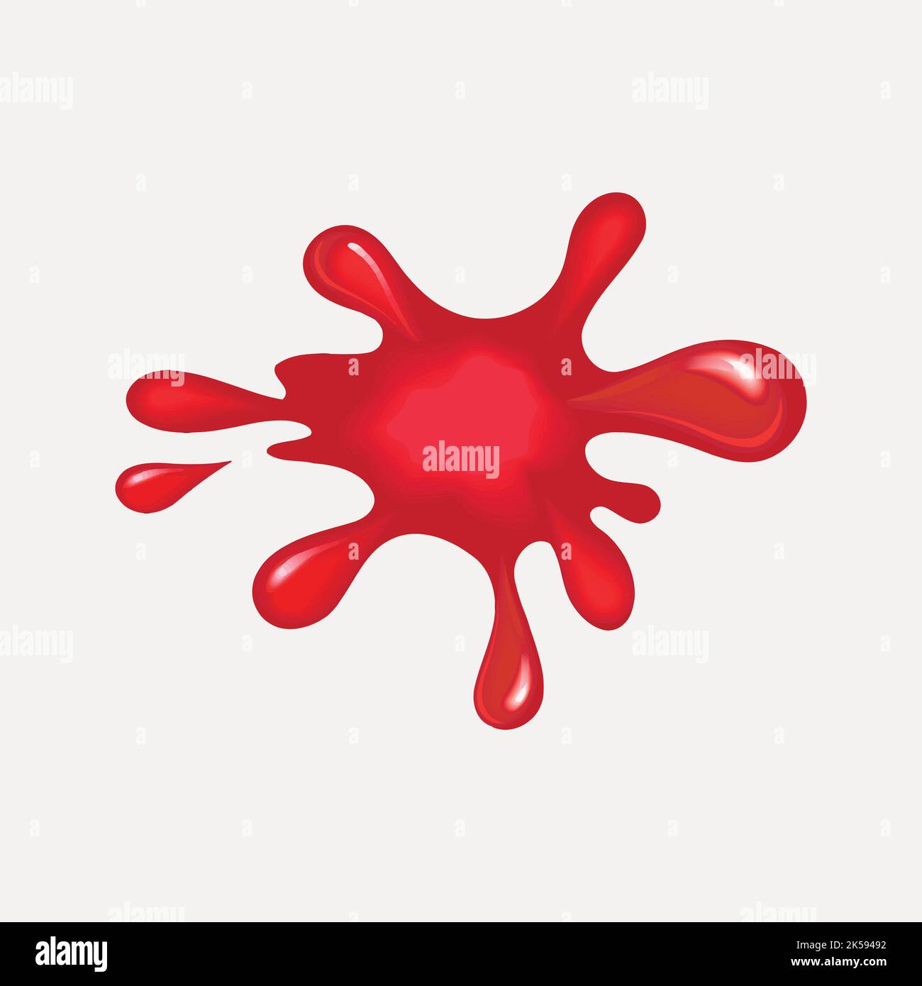 Red splash clipart, texture illustration vector Stock Vector Image ...