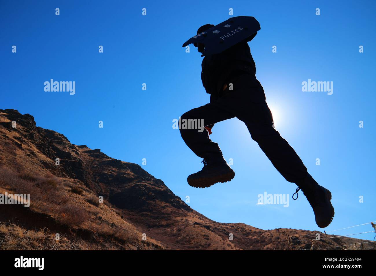 ALTAY, CHINA - OCTOBER 6, 2022 - Chinese border immigration officers ...