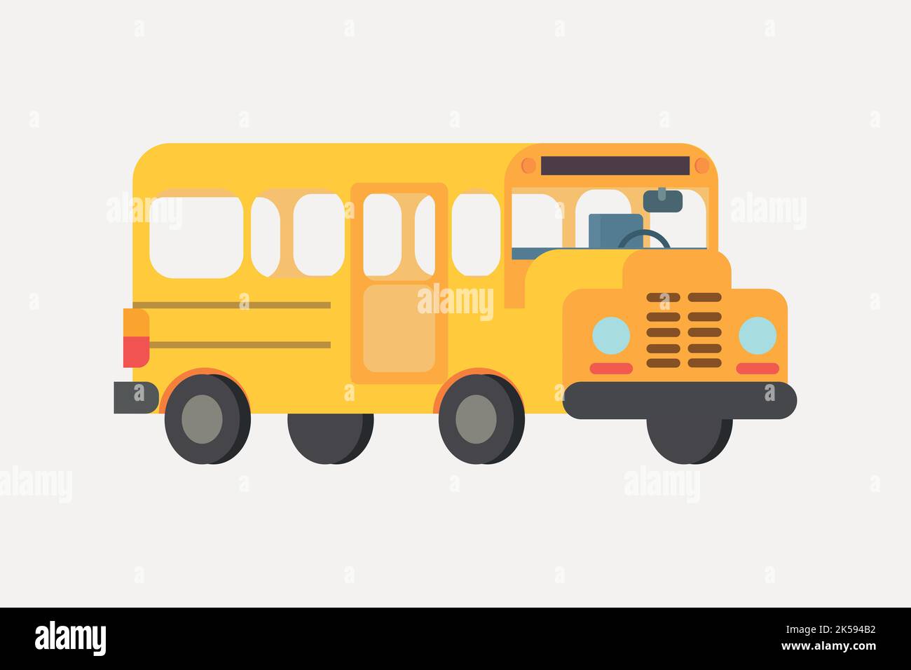 School bus clipart, vehicle illustration vector Stock Vector Image ...