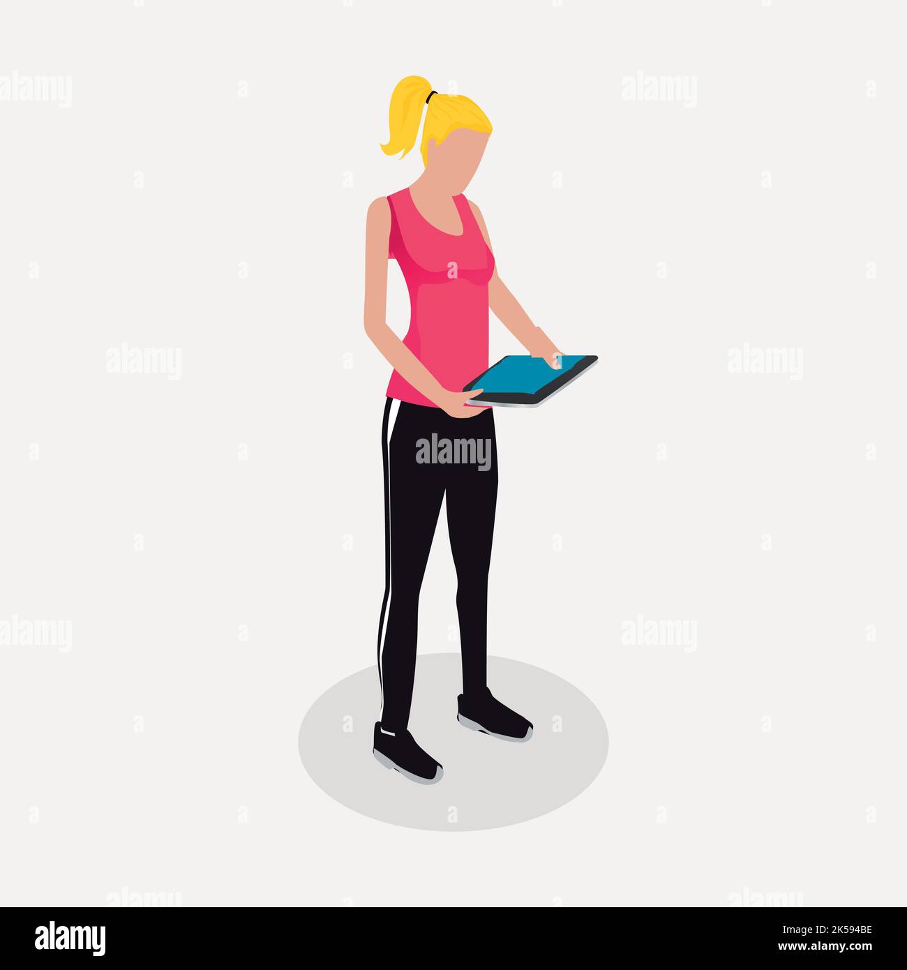 Fitness instructor clipart, job illustration vector Stock Vector Image ...