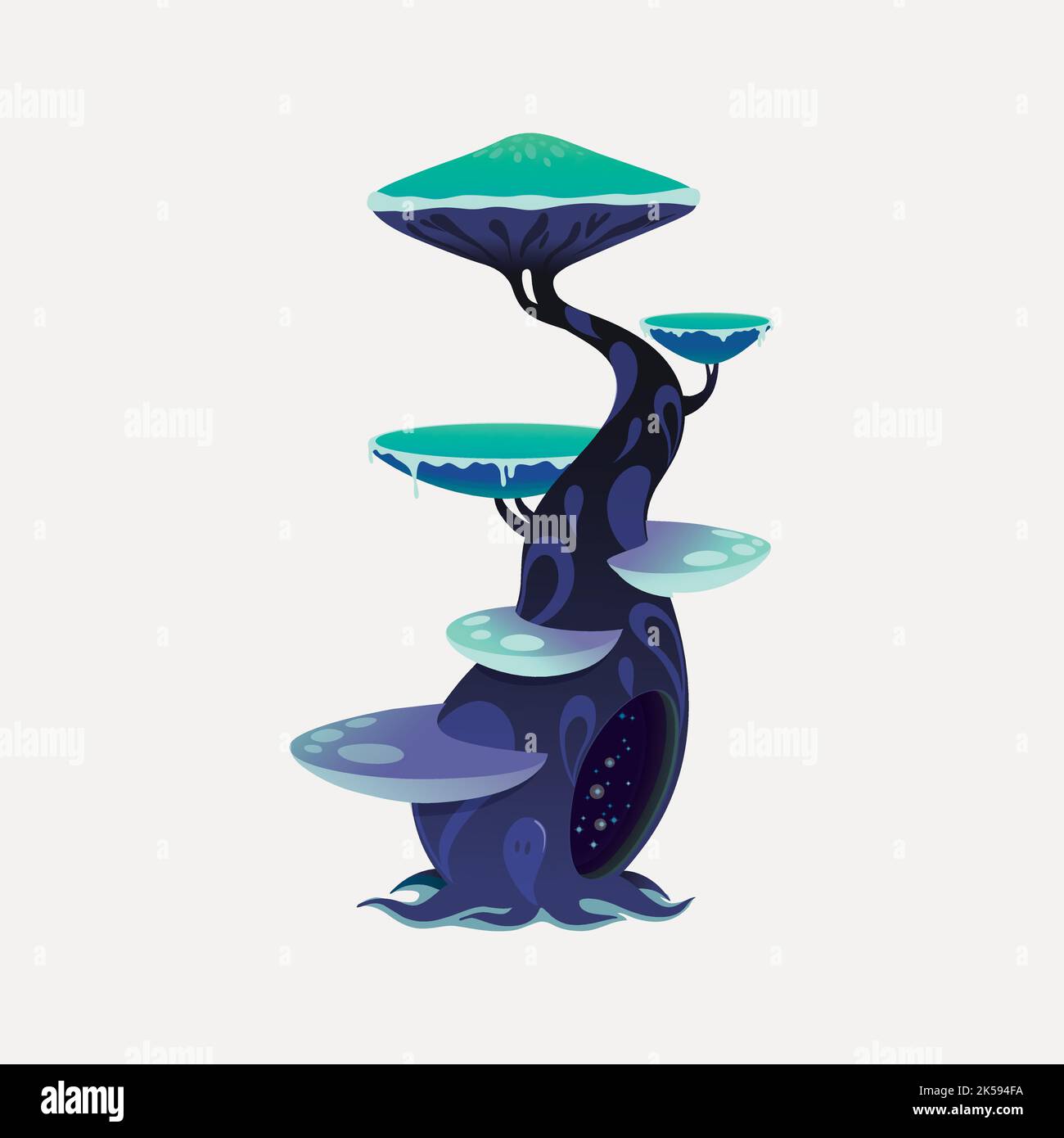 Magical tree clipart, botanical illustration vector Stock Vector Image ...