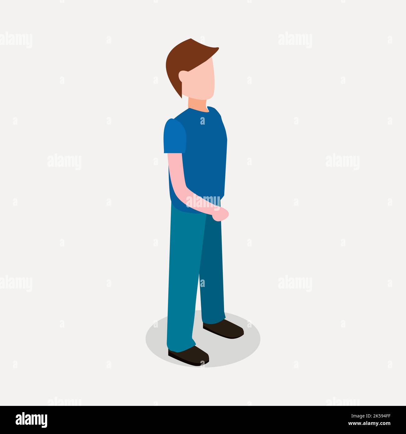 Faceless man clipart, avatar illustration vector Stock Vector Image ...