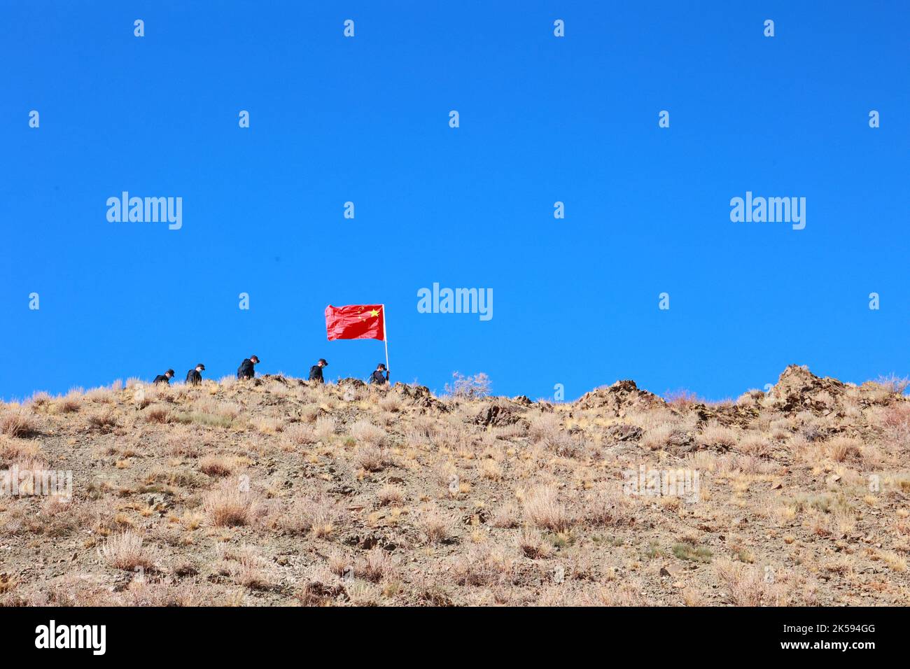 ALTAY, CHINA - OCTOBER 6, 2022 - Chinese border immigration officers ...