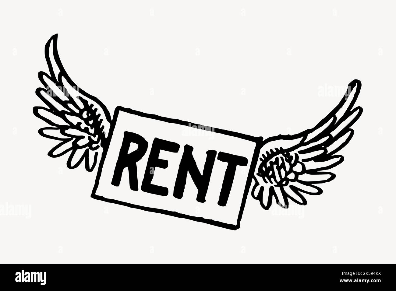 Flying rent sign drawing hi-res stock photography and images - Alamy