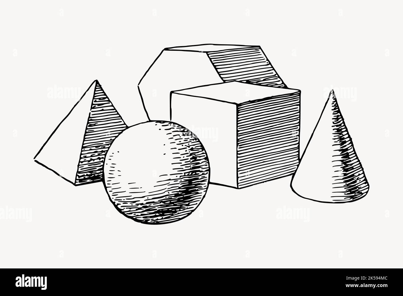 Geometric shapes drawing hi-res stock photography and images - Alamy