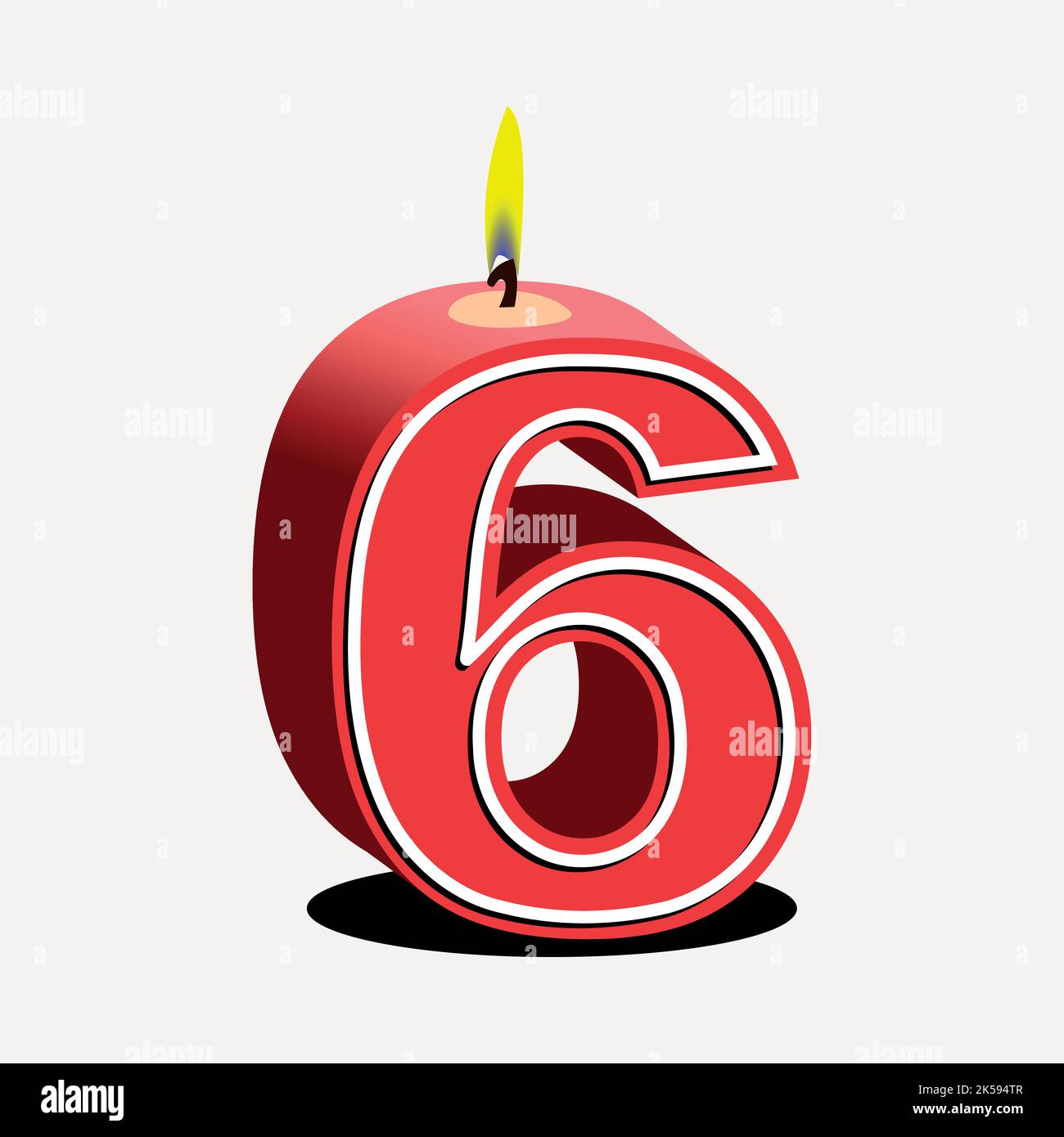 Red Birthday Candle Clip Art