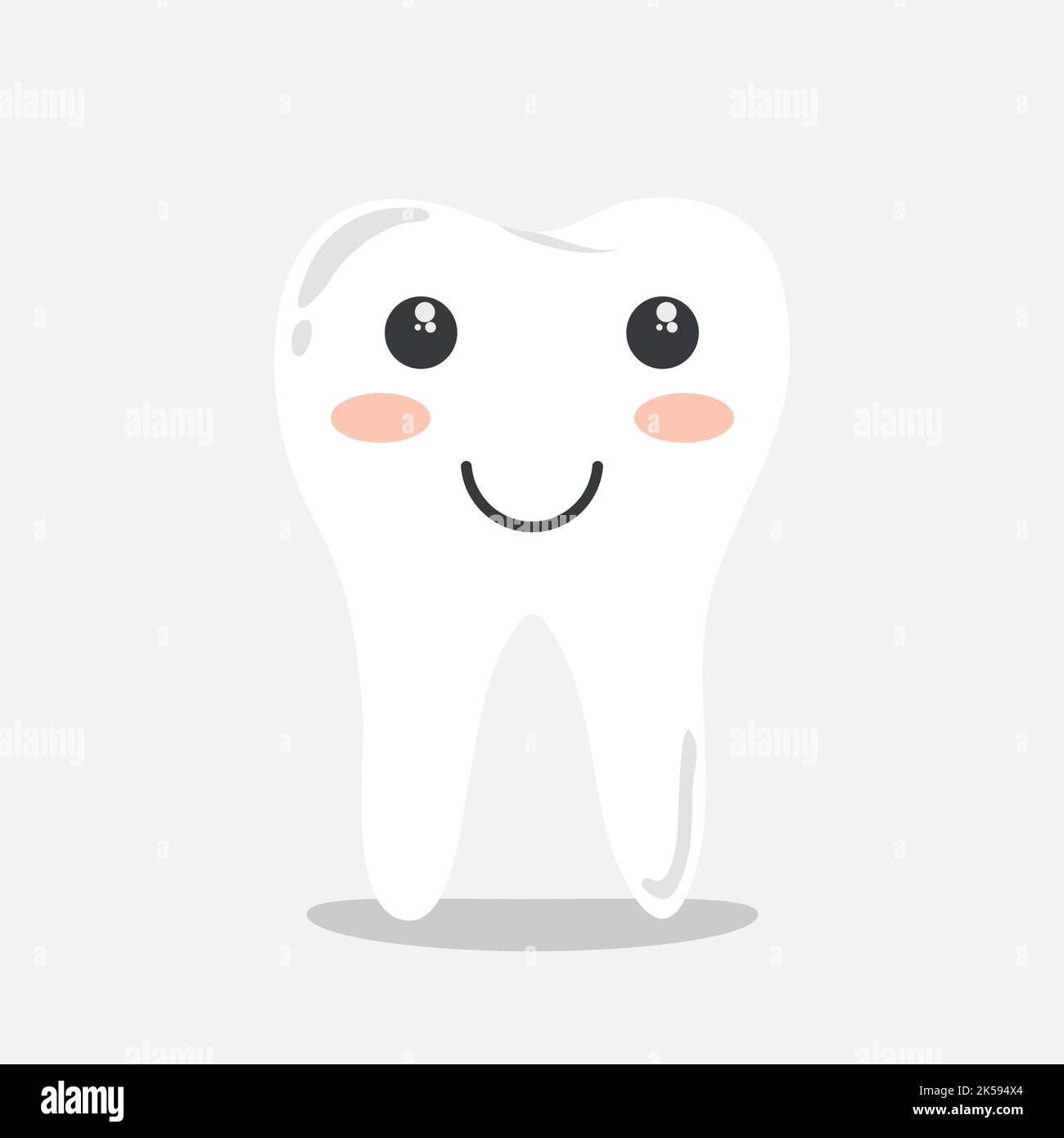 Smiling tooth clipart, cartoon illustration vector Stock Vector Image ...