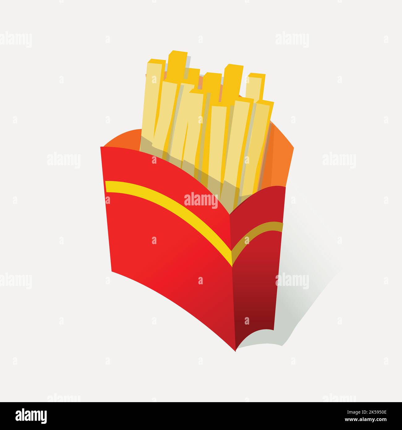French fries clipart, fast food illustration vector Stock Vector Image ...