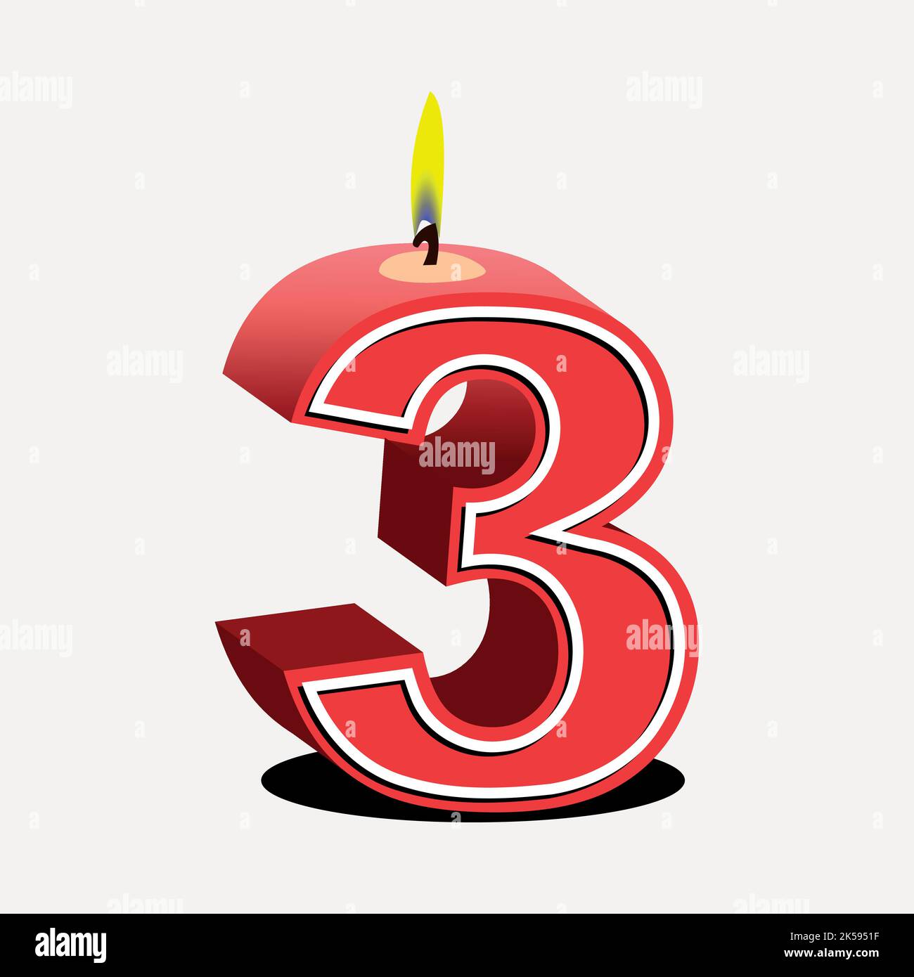 Red Birthday Candle Clip Art
