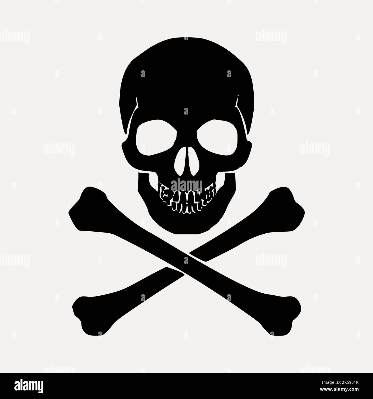 Pirate skull clipart, Halloween illustration vector Stock Vector Image ...