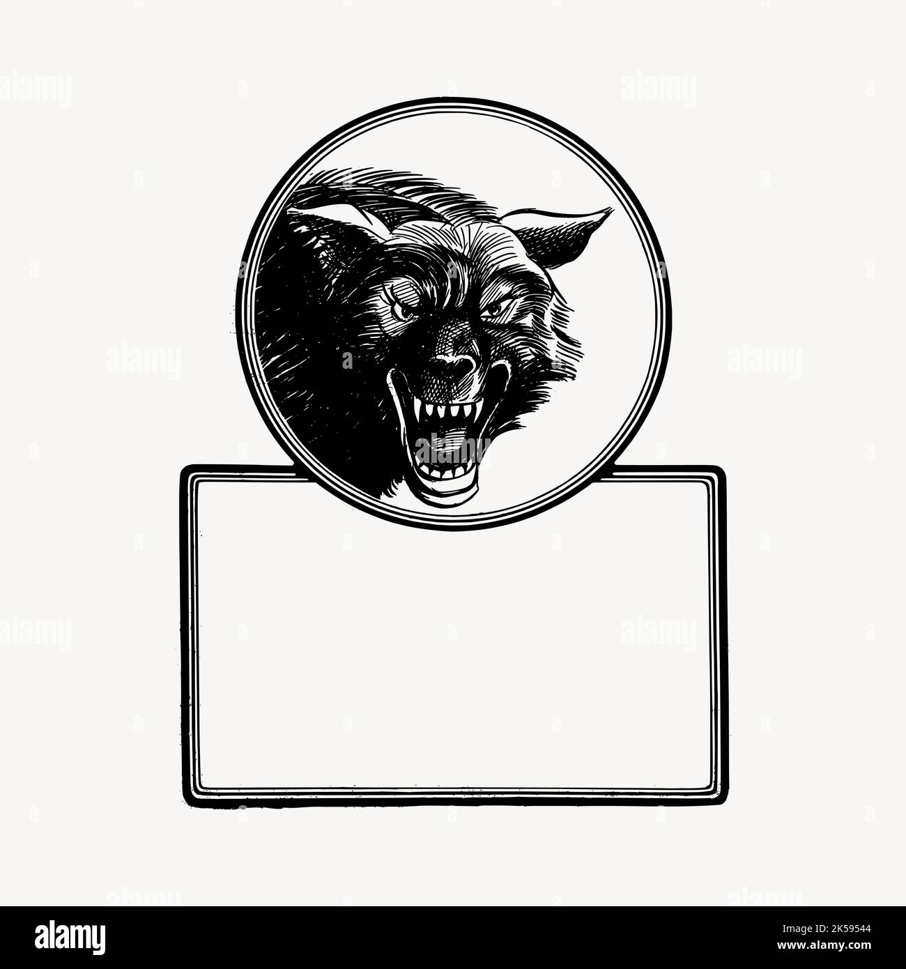 Wolf frame drawing Stock Vector Images - Alamy