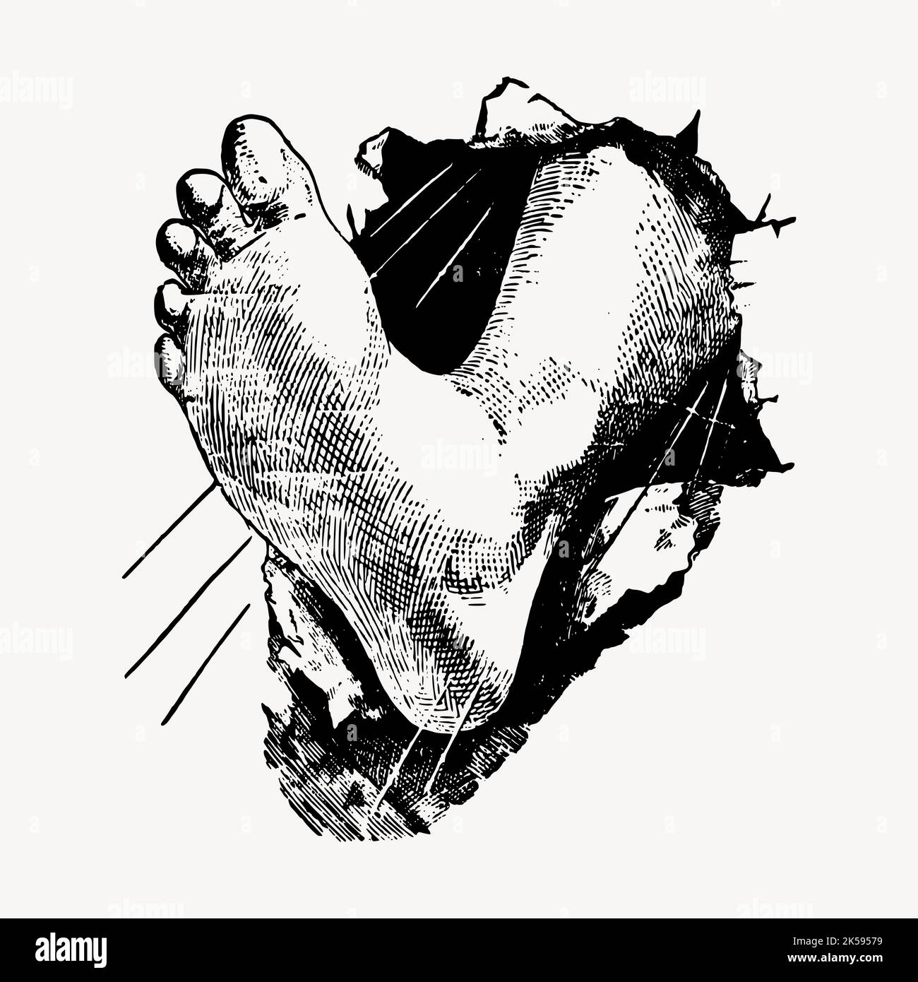 Foot stomp drawing Stock Vector Images - Alamy