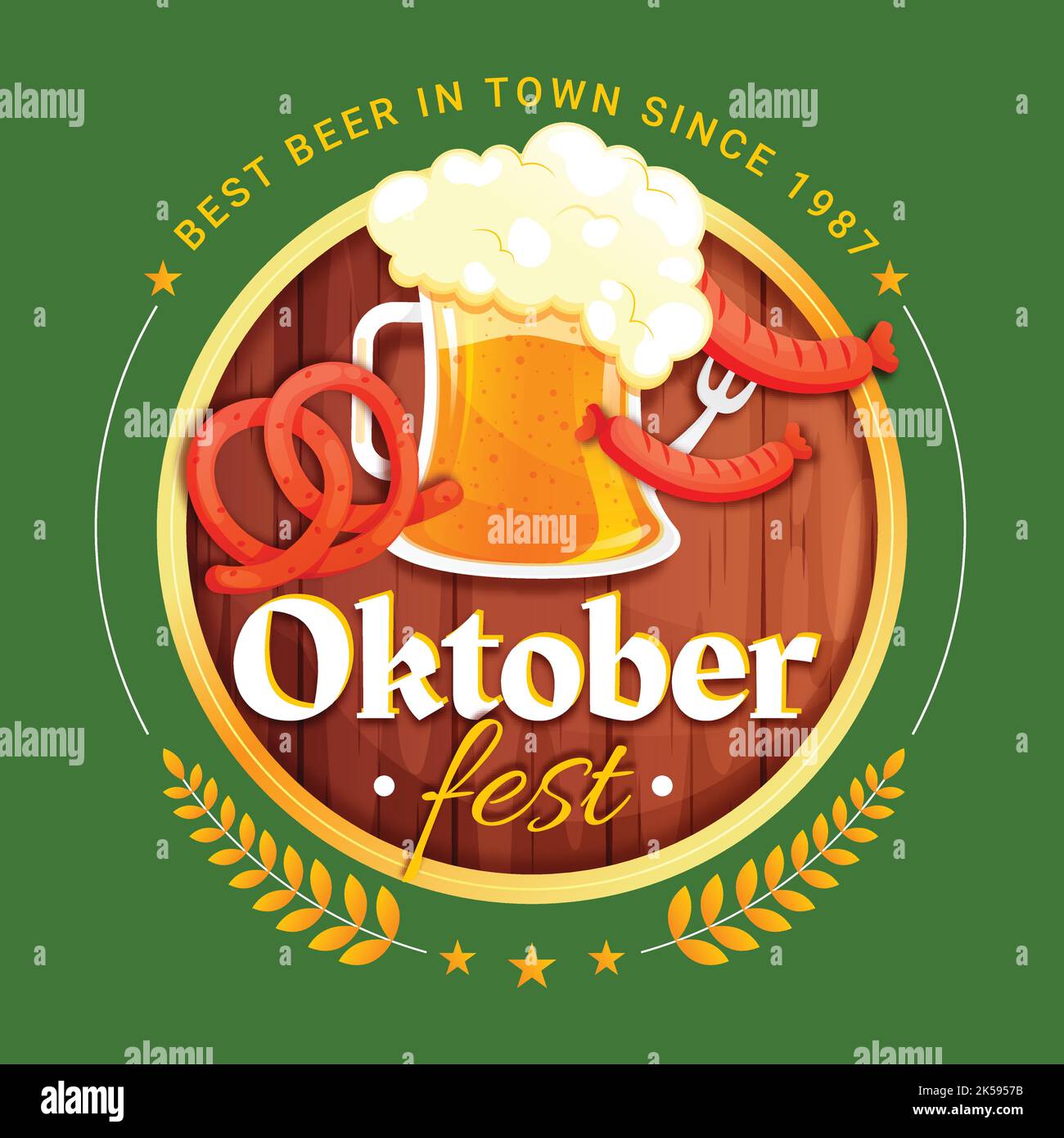 detailed oktoberfest vector design illustration Stock Vector Image ...