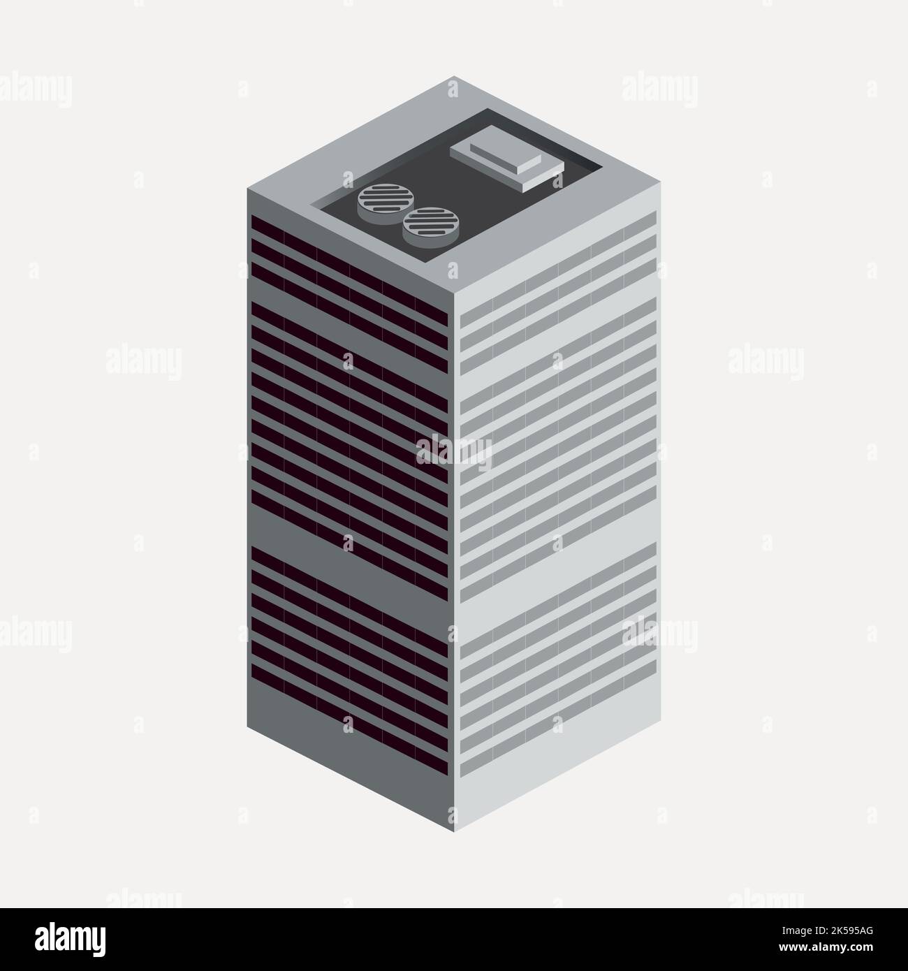 Office building clipart, 3D architecture model illustration vector ...