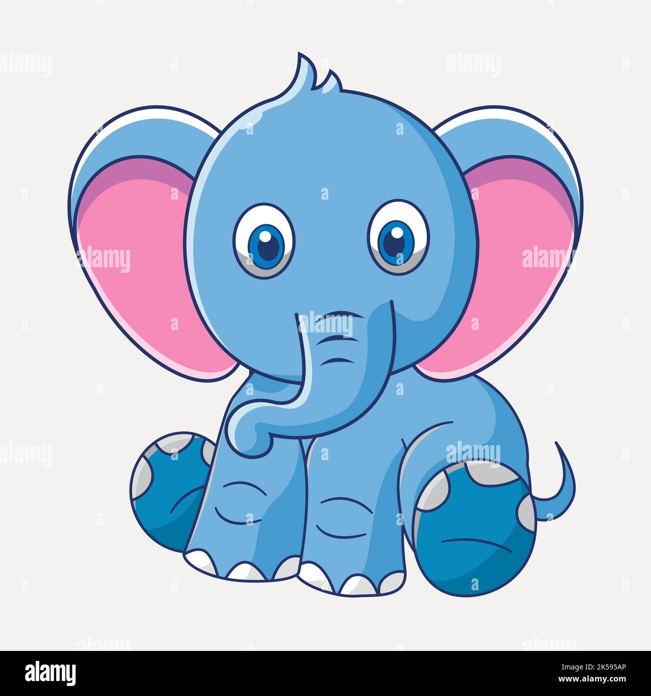 Blue Baby Elephant Clip Art Baby Elephant Blue Clipart PNG, Vector,