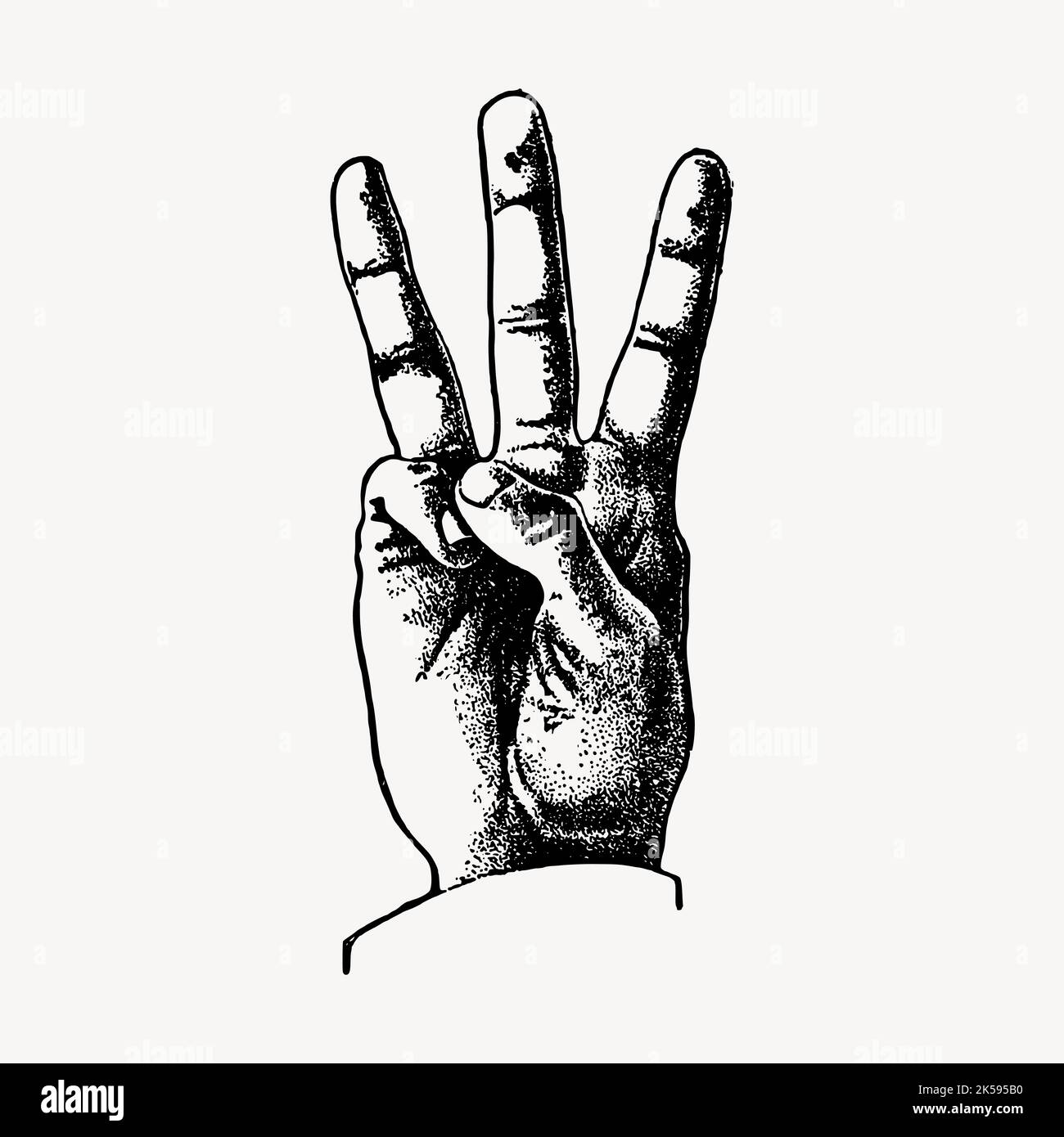 Three finger salute Stock Vector Images - Alamy