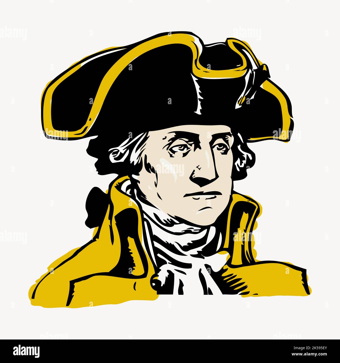 George Washington clipart, vintage illustration vector Stock Vector ...