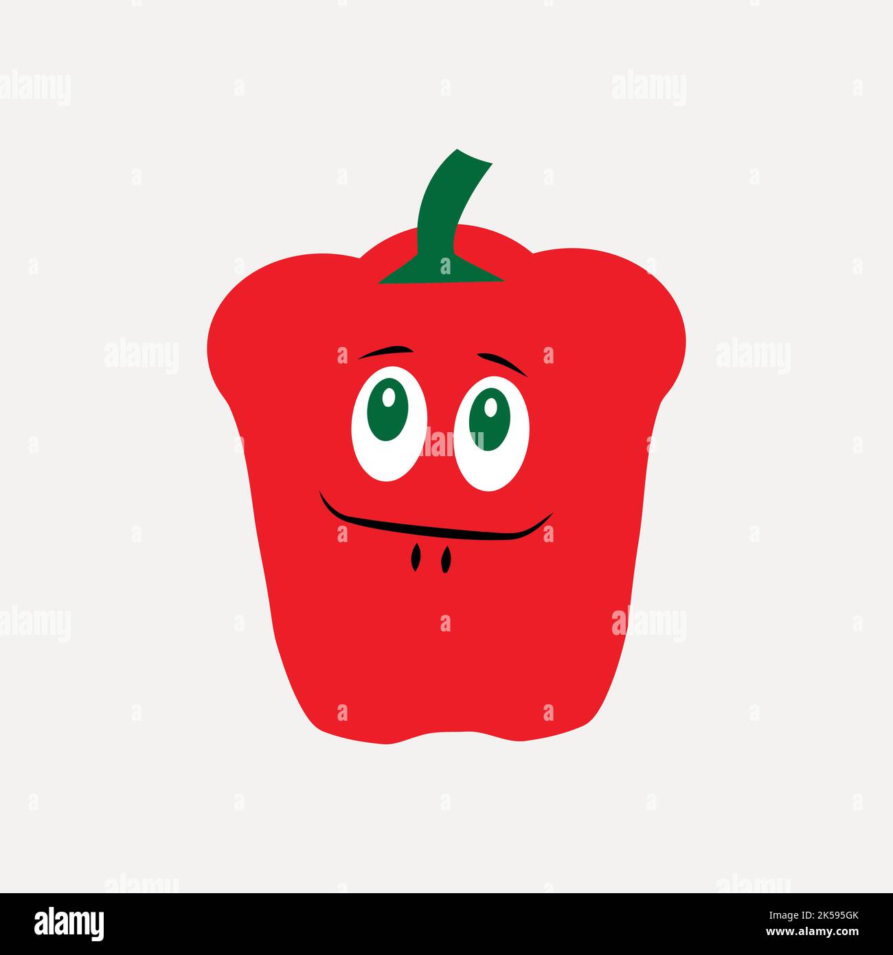 Red Capsicum Clipart Vegetable Cartoon Illustration Vector Stock Vector Image And Art Alamy