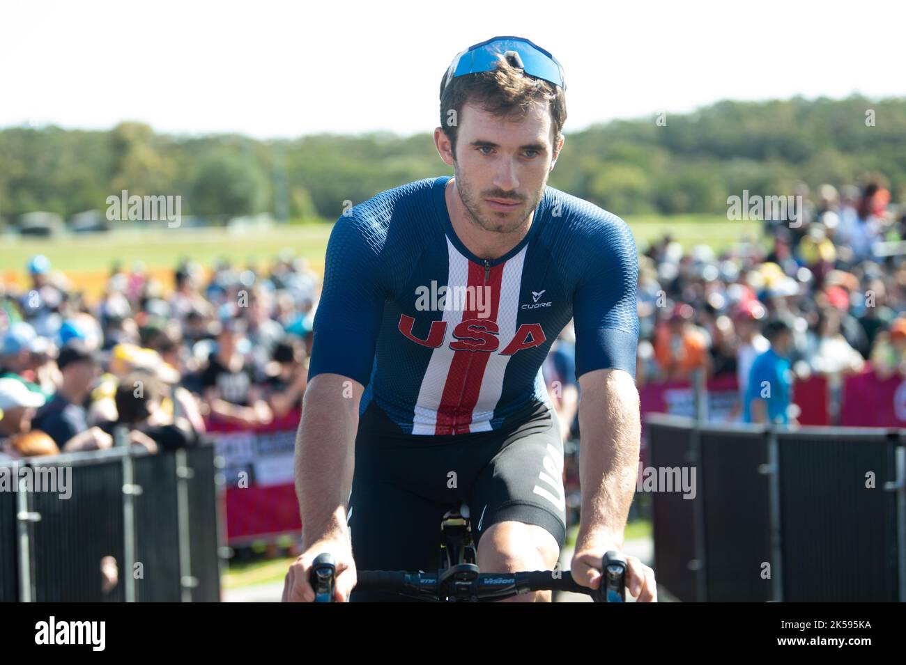 Scott McGill of the US cycling team during the Elite Men's road race ...
