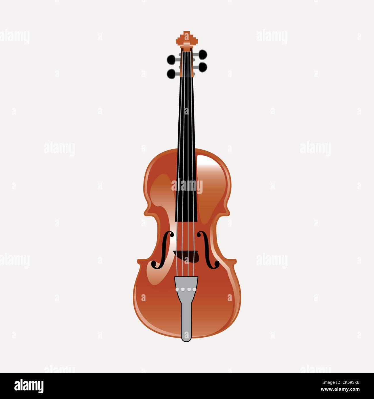 Violin clipart, musical instrument illustration vector Stock Vector ...