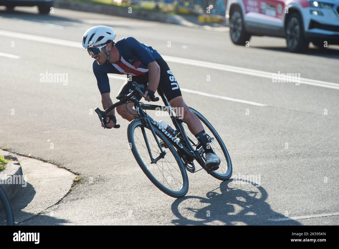 Scott McGill of the US cycling team during the Elite Men's road race ...