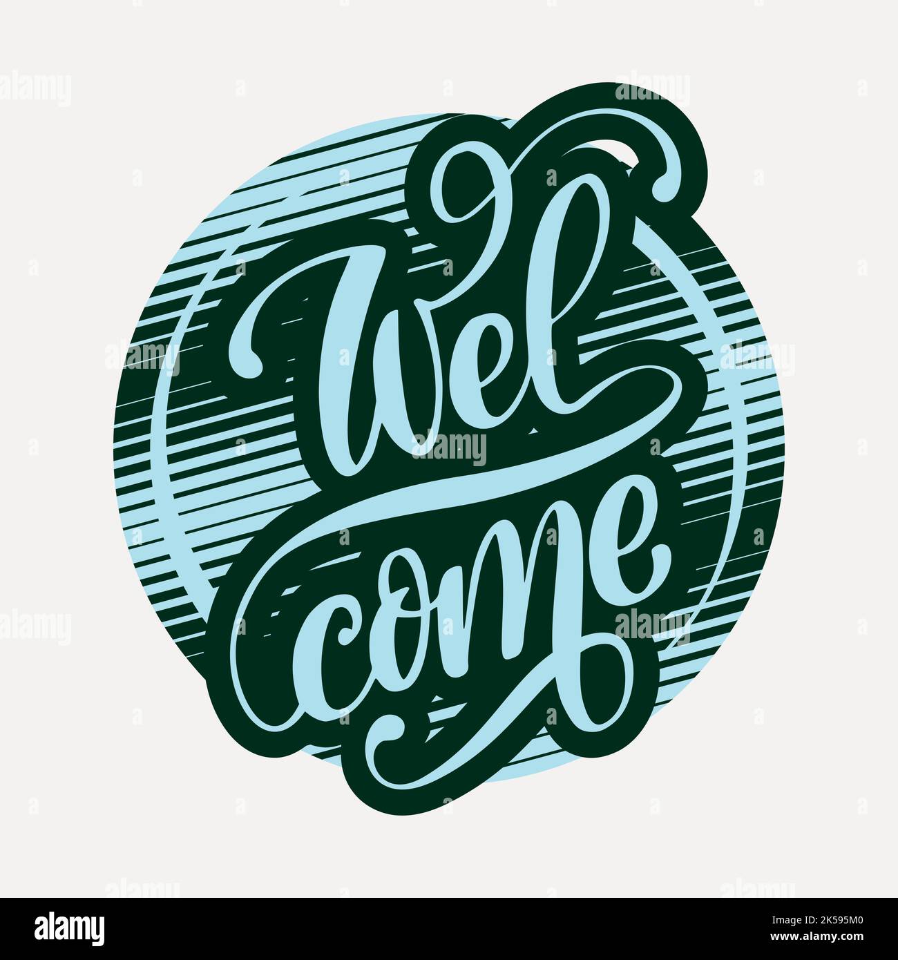 Welcome typography clipart, retro illustration vector Stock Vector ...