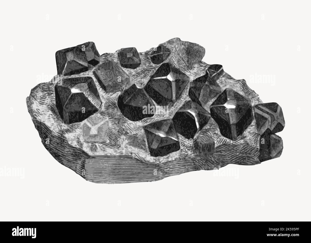 Ore mineral clipart, vintage illustration vector Stock Vector Image ...