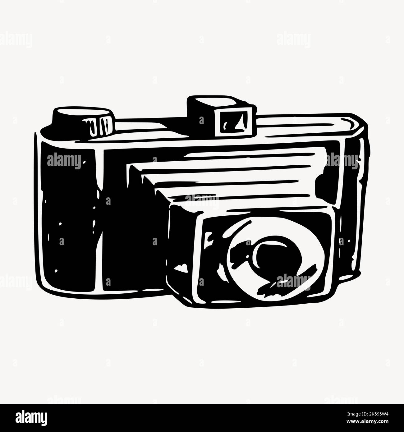 Camera drawing, vintage object illustration vector Stock Vector Image ...