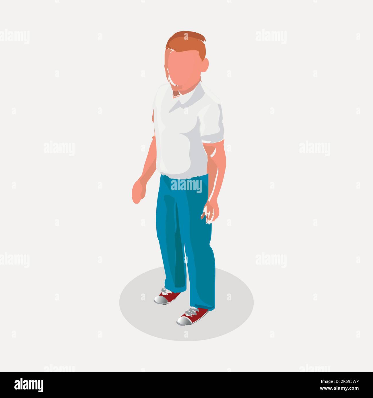 Faceless man clipart, avatar illustration vector Stock Vector Image ...