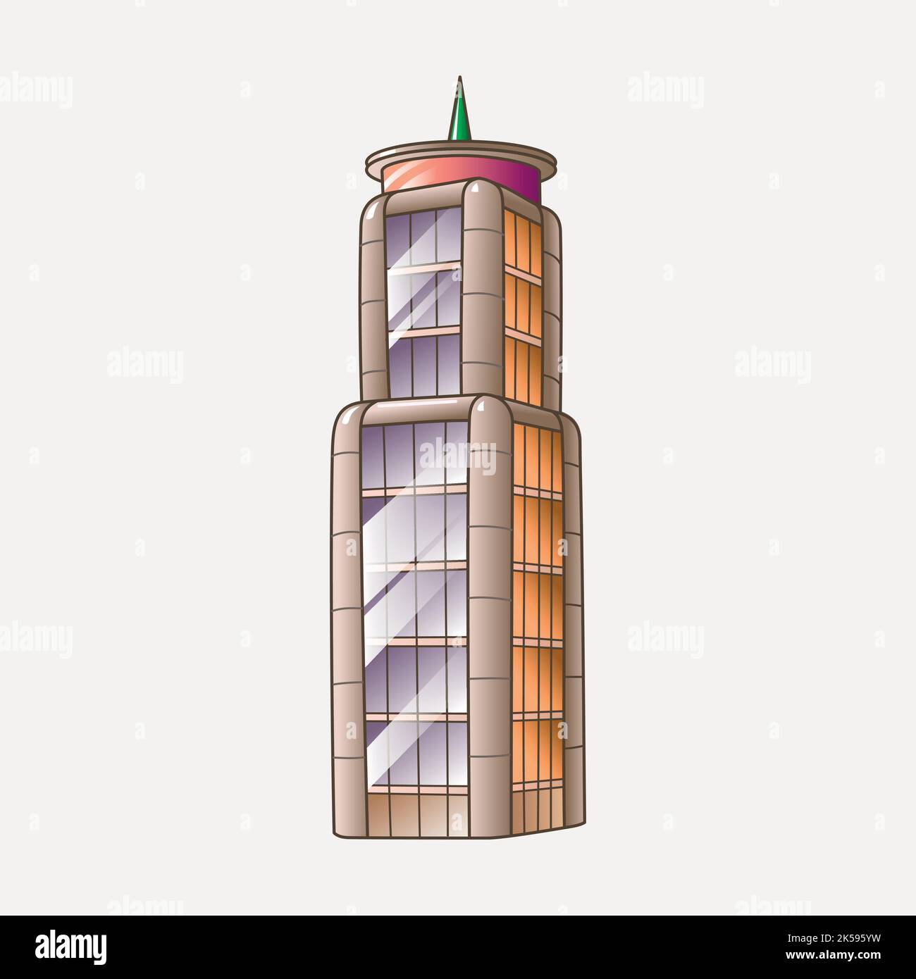 Office building clipart, cartoon architecture illustration vector Stock ...