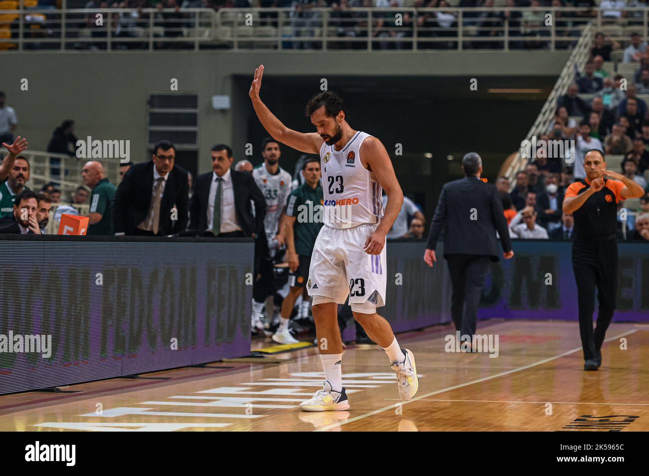 Athens, Lombardy, Greece. 6th Oct, 2022. 23 SERGIO LLULL of Real Madrid ...