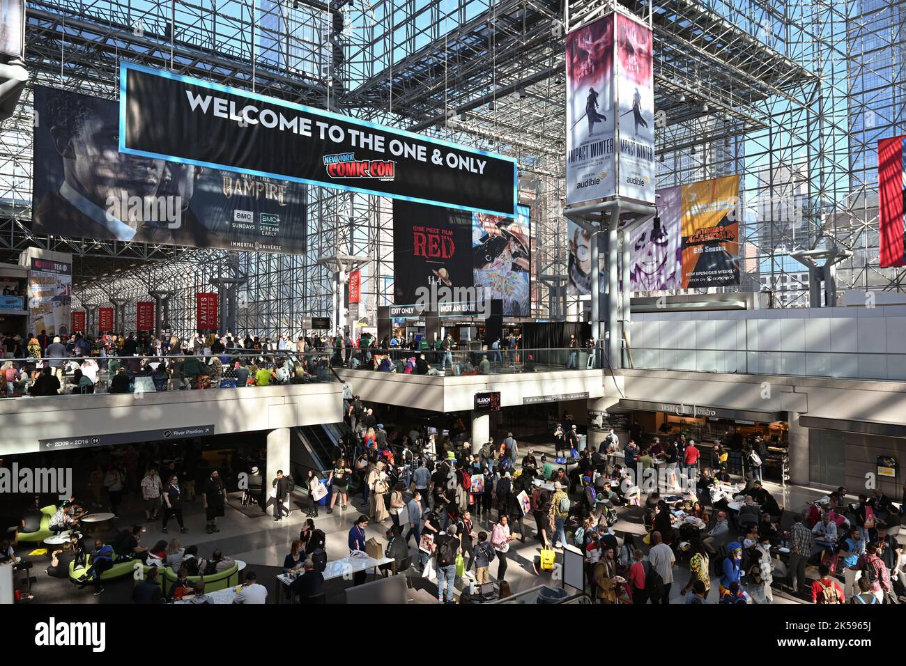 People attend New York Comic Con at the Javits Center on October 06 ...
