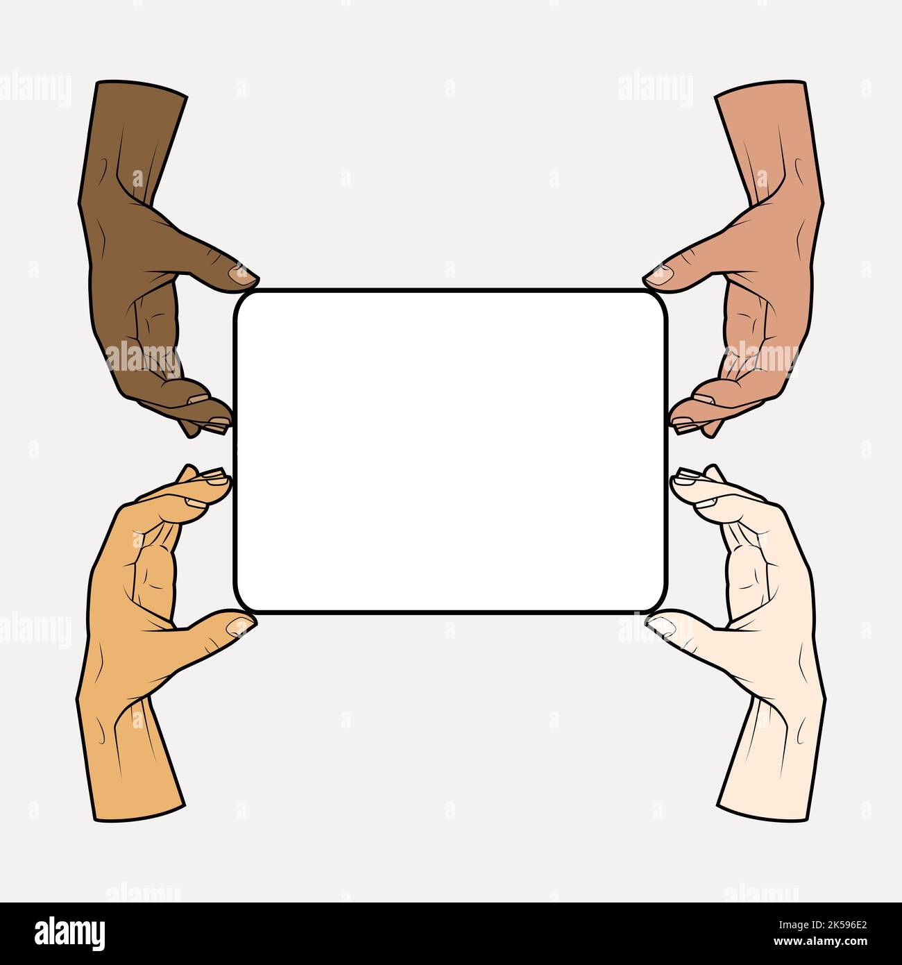 Diverse hands frame clipart hi-res stock photography and images - Alamy