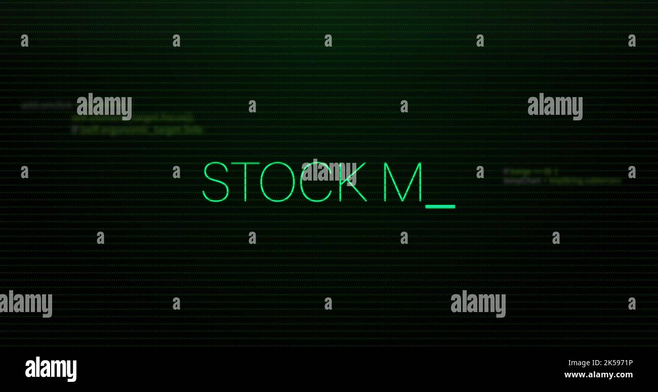 Image of stock market text over data processing Stock Photo - Alamy