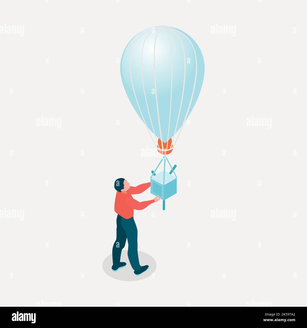 Meteorologist measuring weather clipart, job illustration vector Stock ...