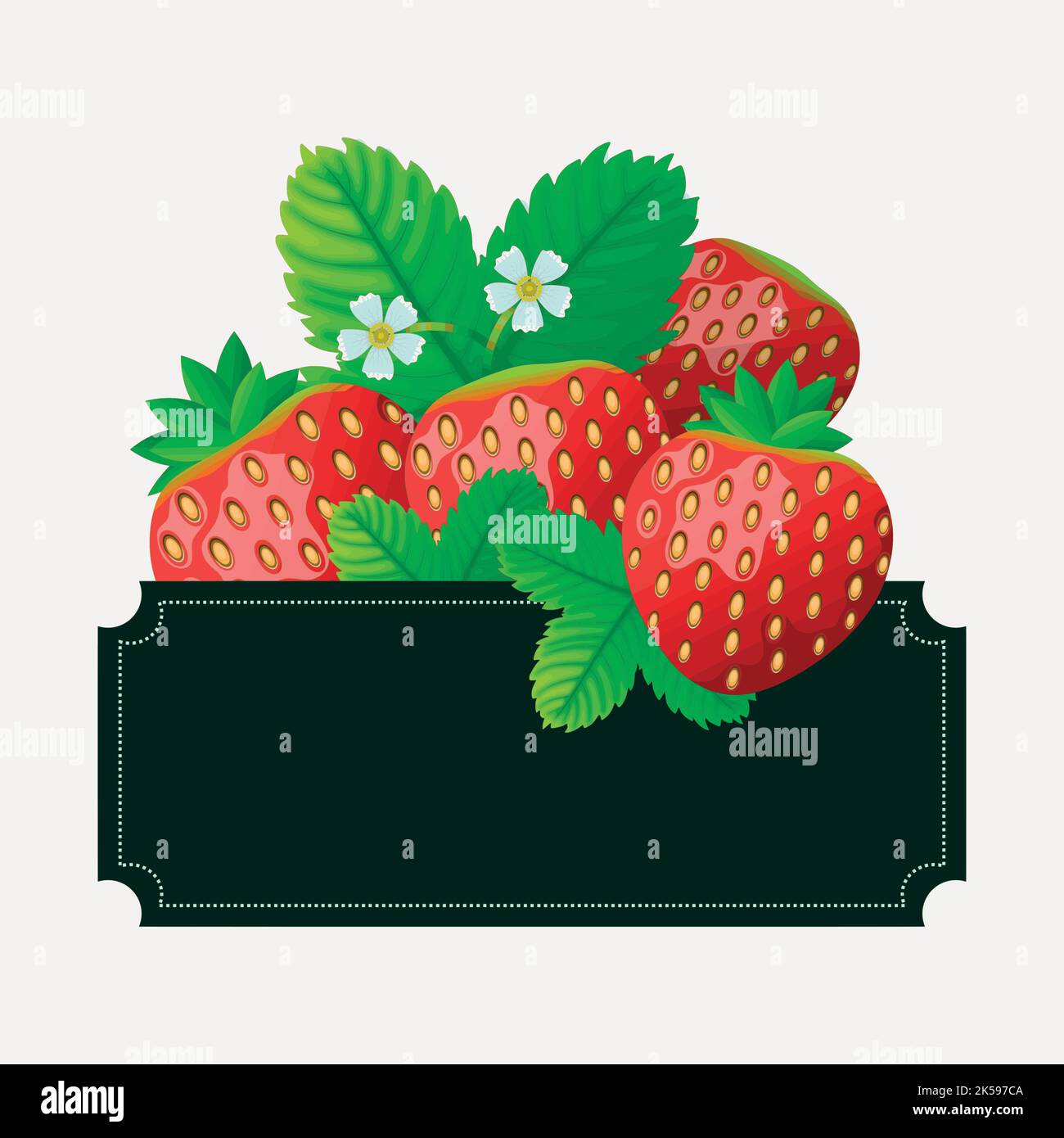 Strawberries frame clipart hi-res stock photography and images - Alamy