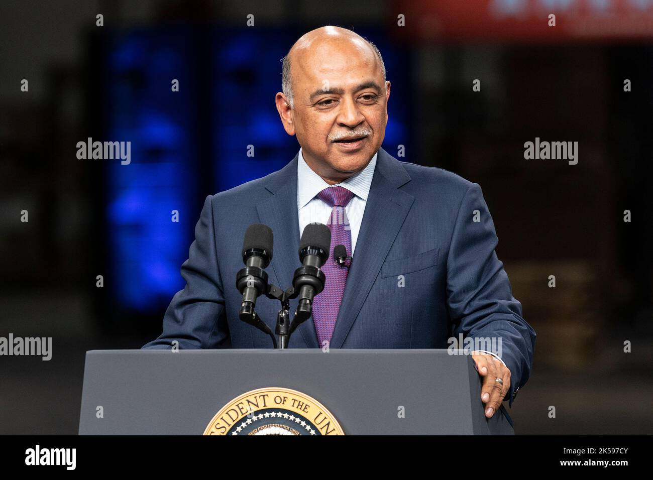 Poughkeepsie, New York, USA. 6th Oct, 2022. IBM Chairman and CEO Arvind ...