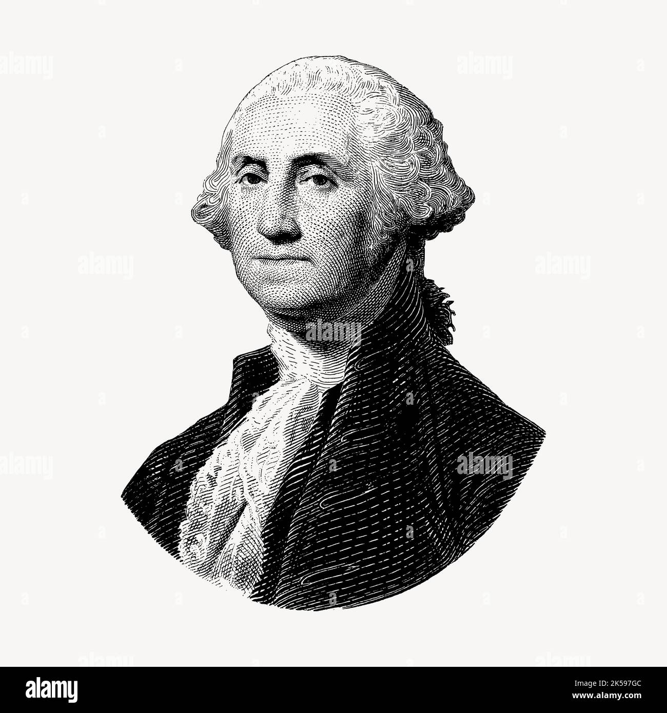 George Washington clipart, famous person vintage illustration vector ...