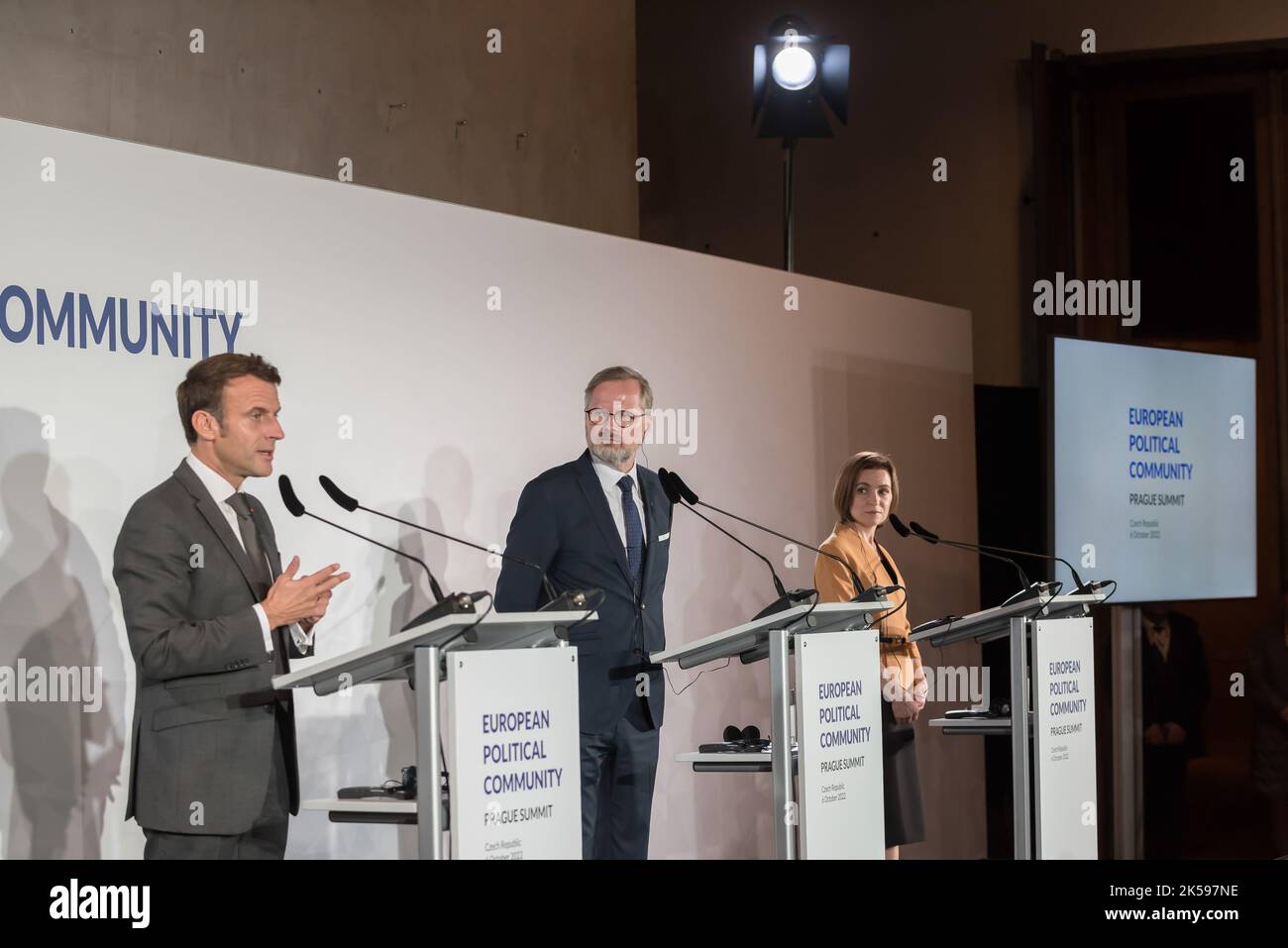 Prague, Czech Republic. 06th Oct, 2022. French president Emmanuel ...