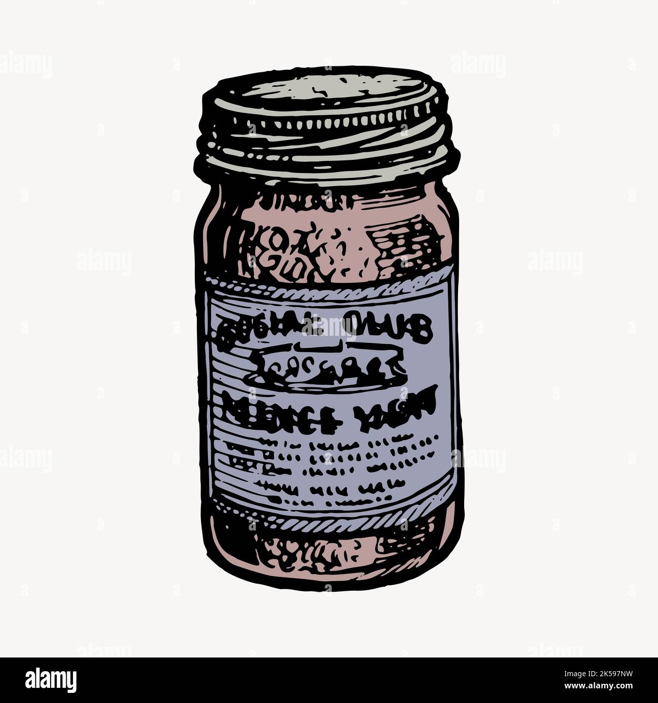 Food jar clipart, vintage food illustration vector Stock Vector Image ...