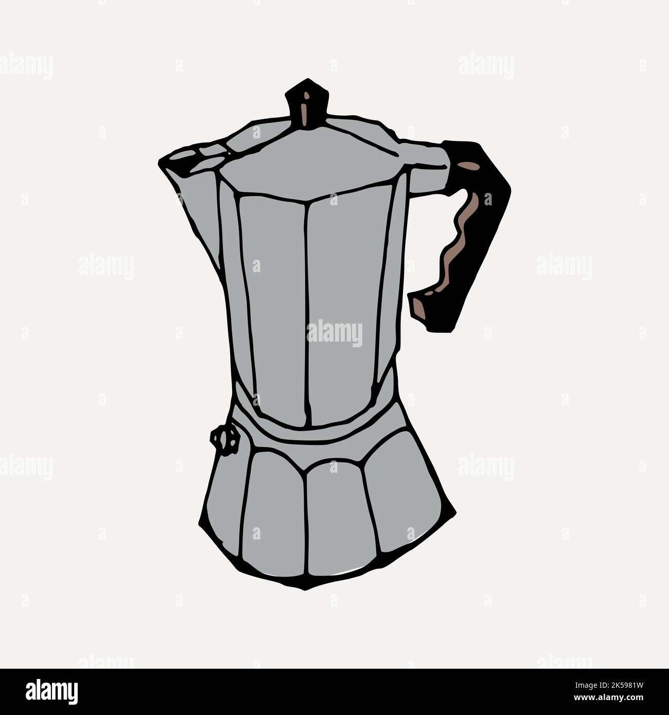 Moka pot clipart, object illustration vector Stock Vector Image & Art ...