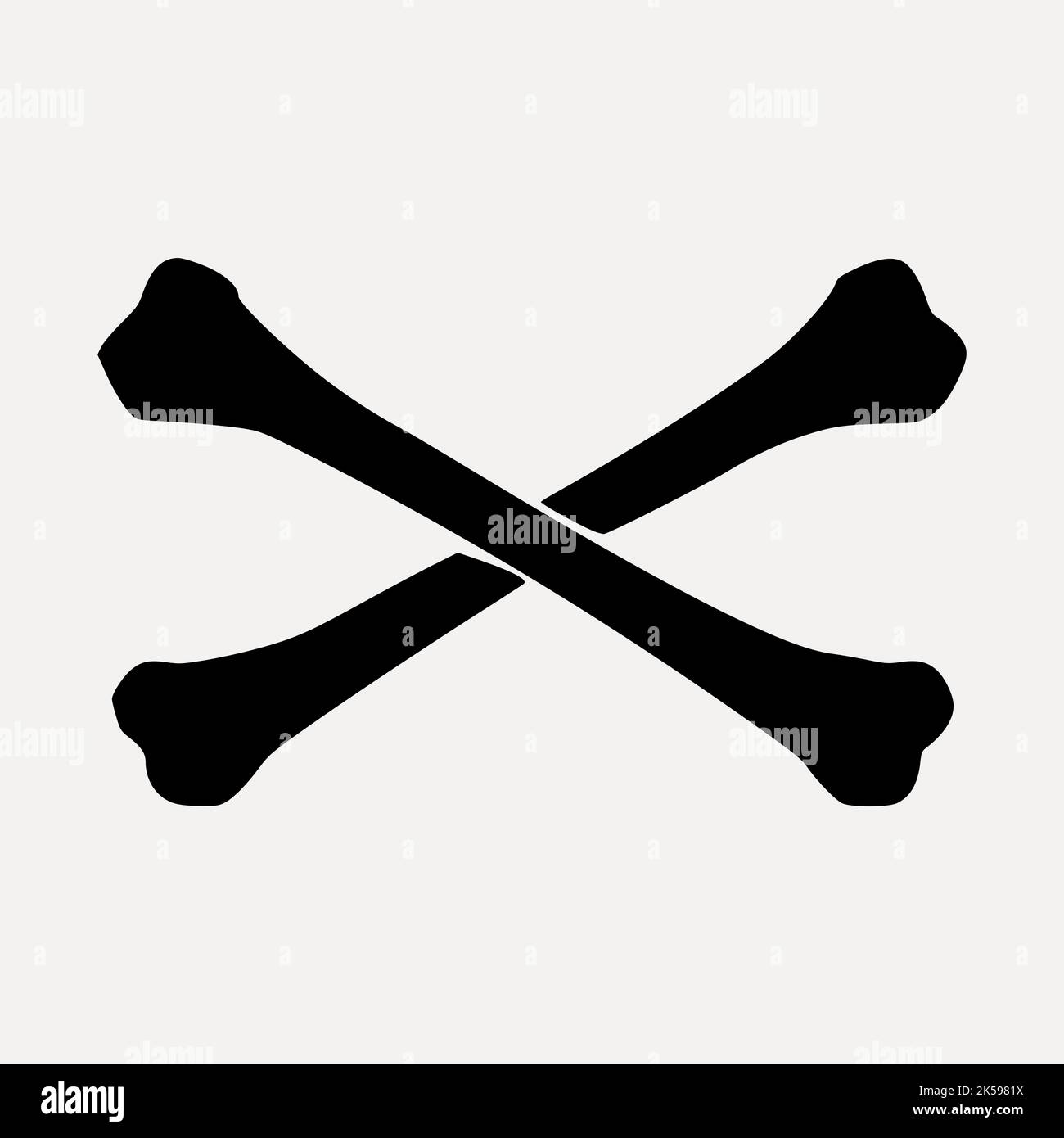 Cross bones clipart, pirate illustration vector Stock Vector Image ...