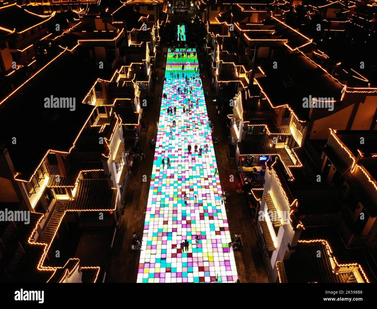 Changsha. 5th Oct, 2022. Aerial photo taken on Oct. 5, 2022 shows a ...