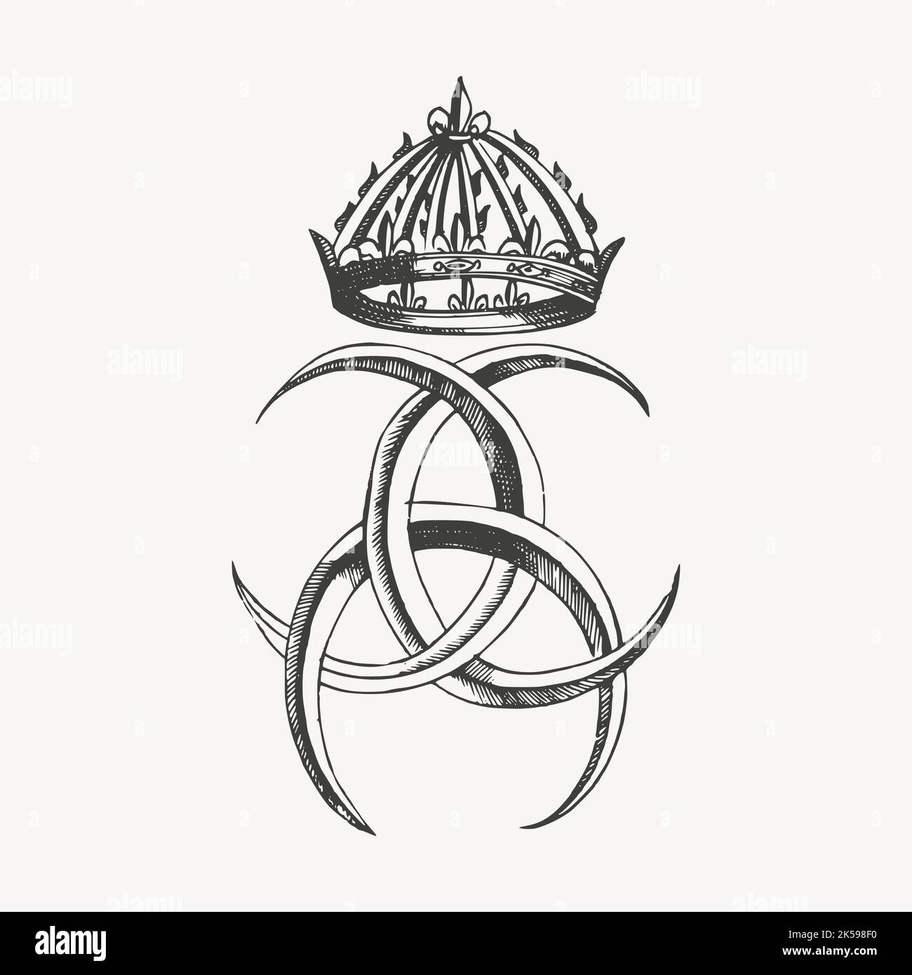 Antique heroic emblem clipart, vintage illustration vector Stock Vector ...